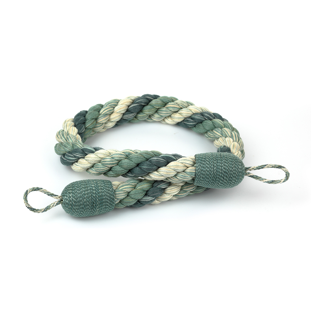 Arlington Rope Tieback Trimming in Green by Colefax and Fowler