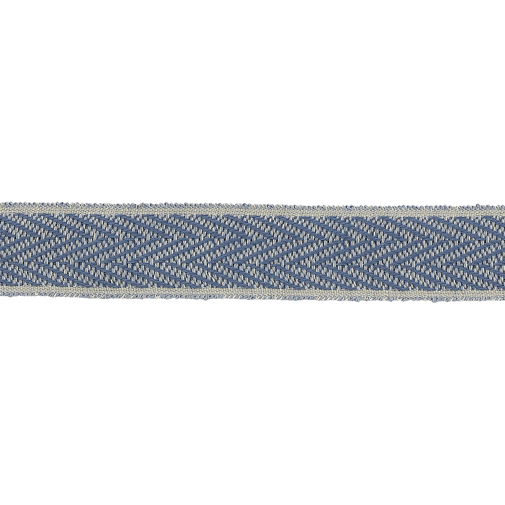 Theodore Chevron Braid Trimming in Blue by Colefax and Fowler