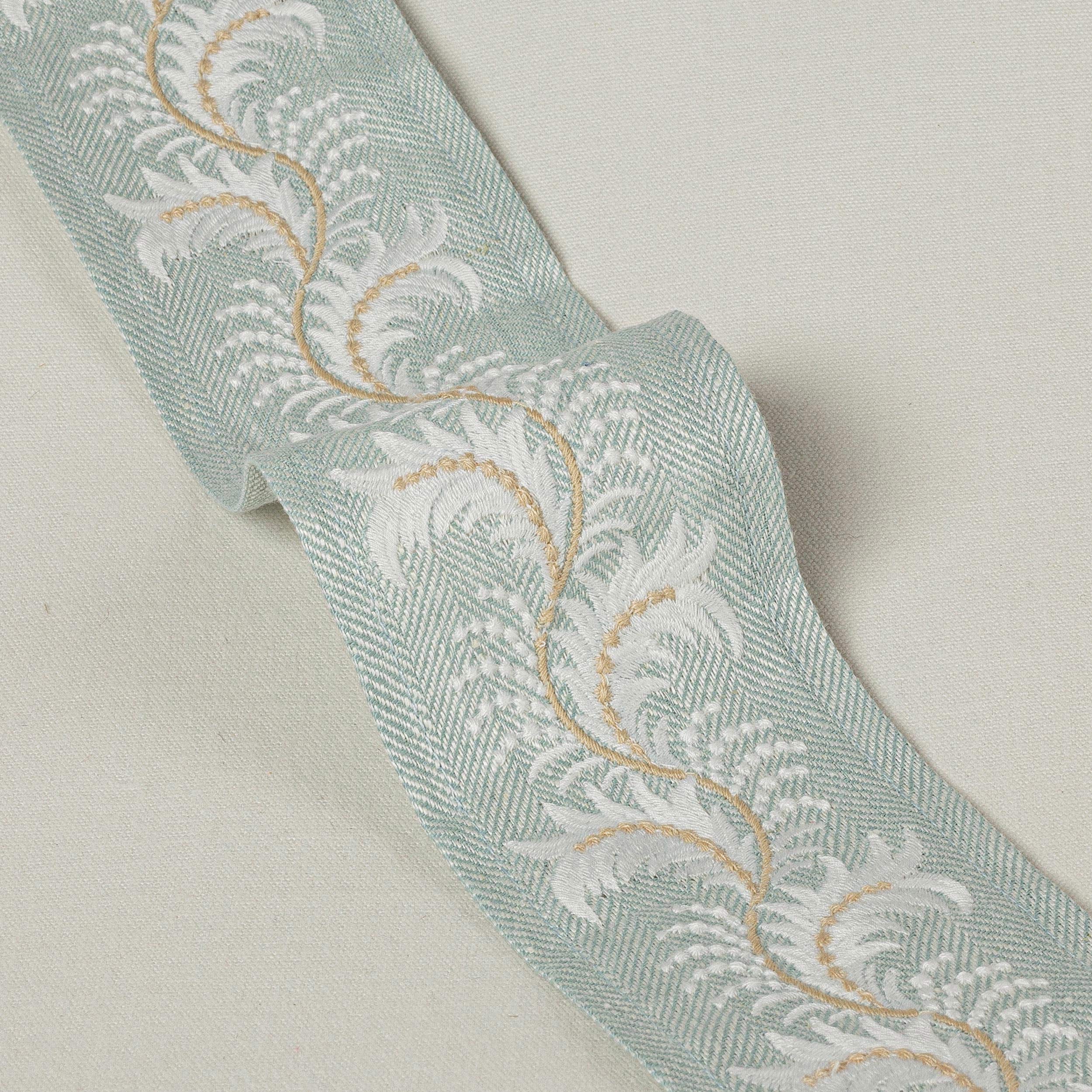 Feather Braid Trimming in Blue by Colefax and Fowler
