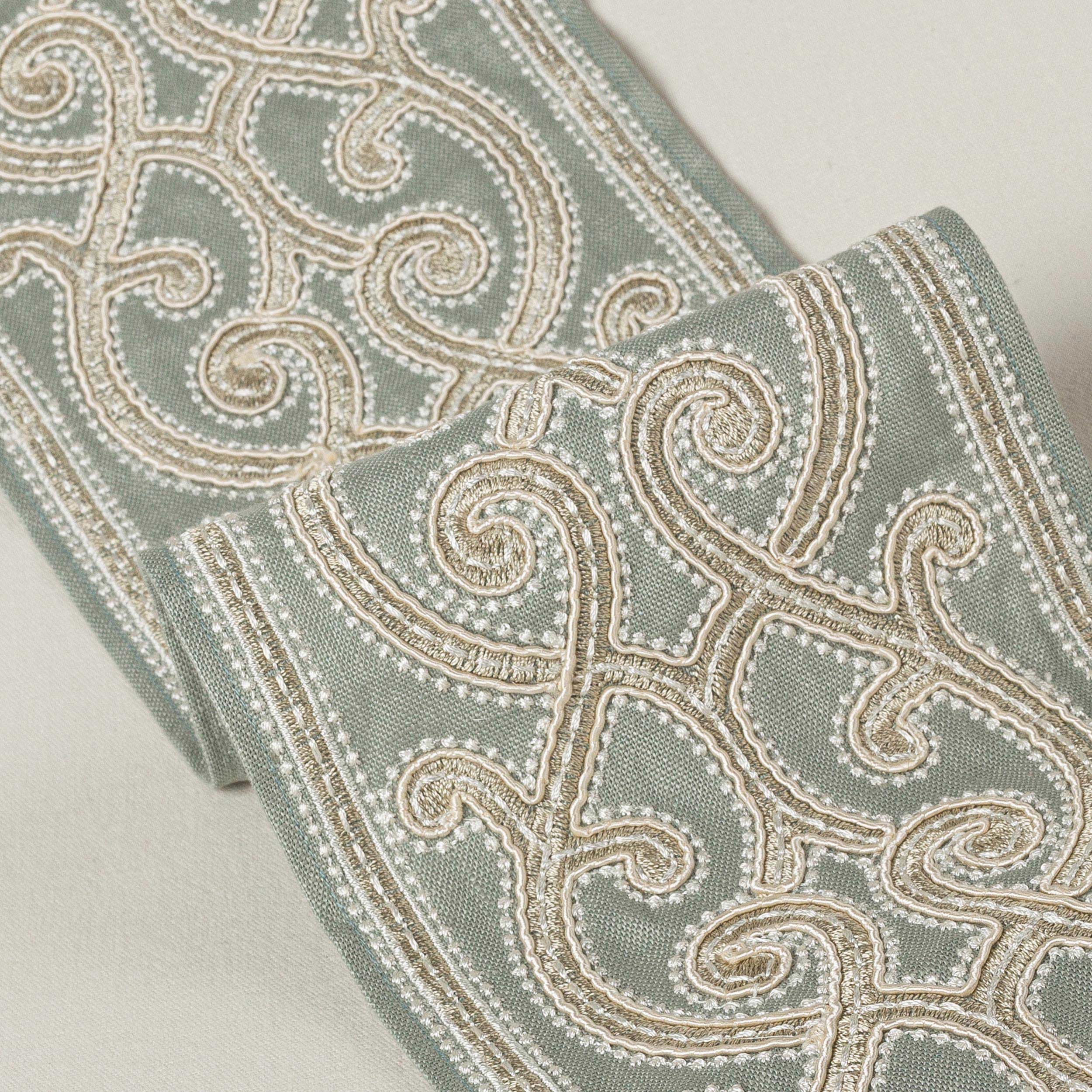 Aragon Braid Trimming in Aqua by Colefax and Fowler