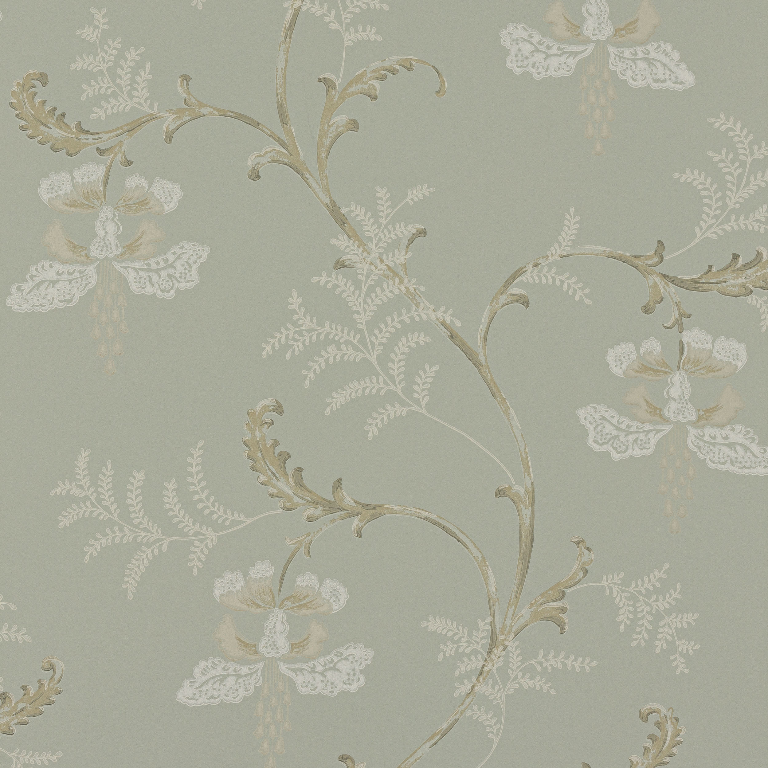 Bellflower Wallpaper in Old Blue by Colefax and Fowler