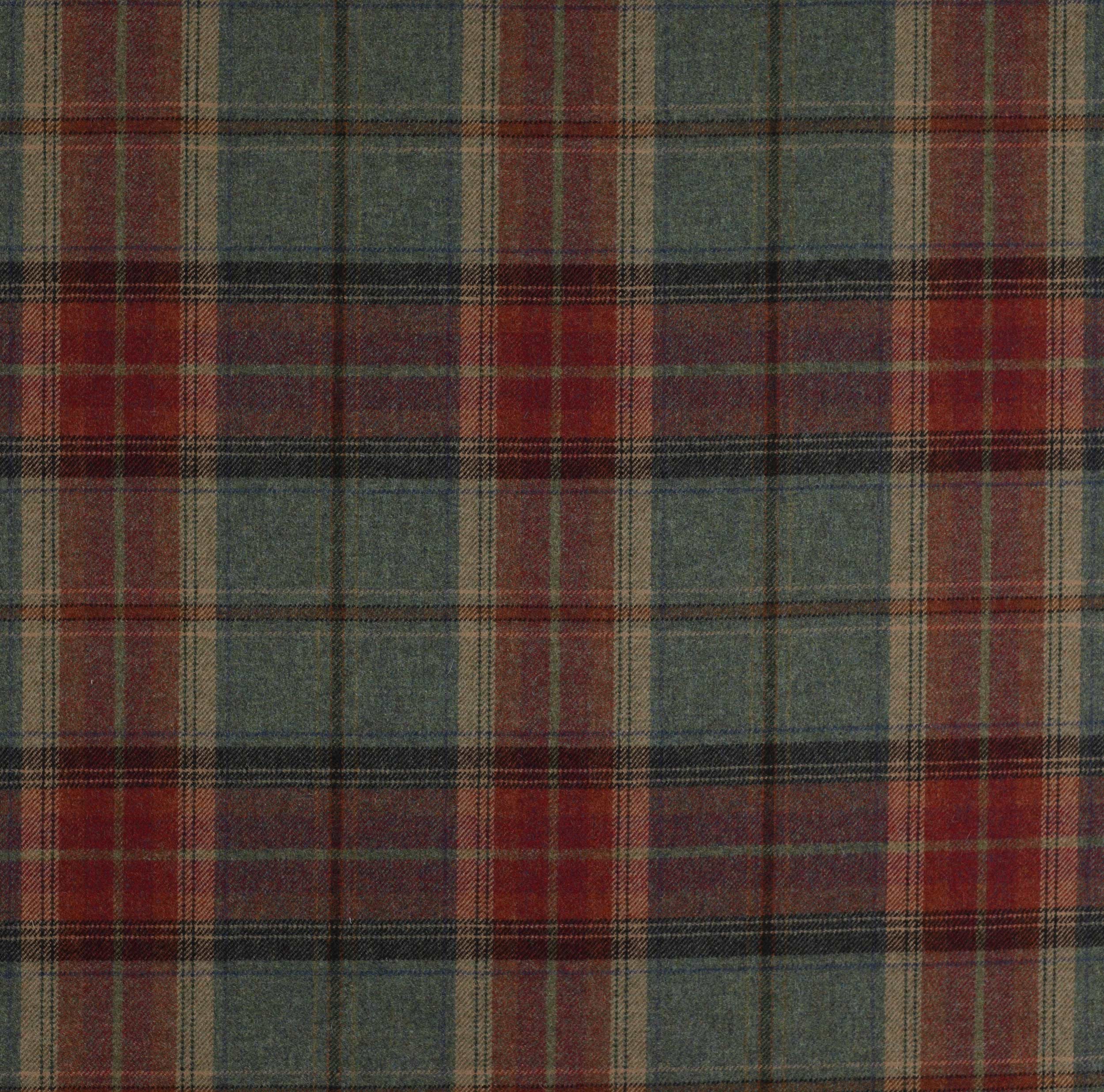 Galloway Plaid Fabric in Beige by Colefax and Fowler