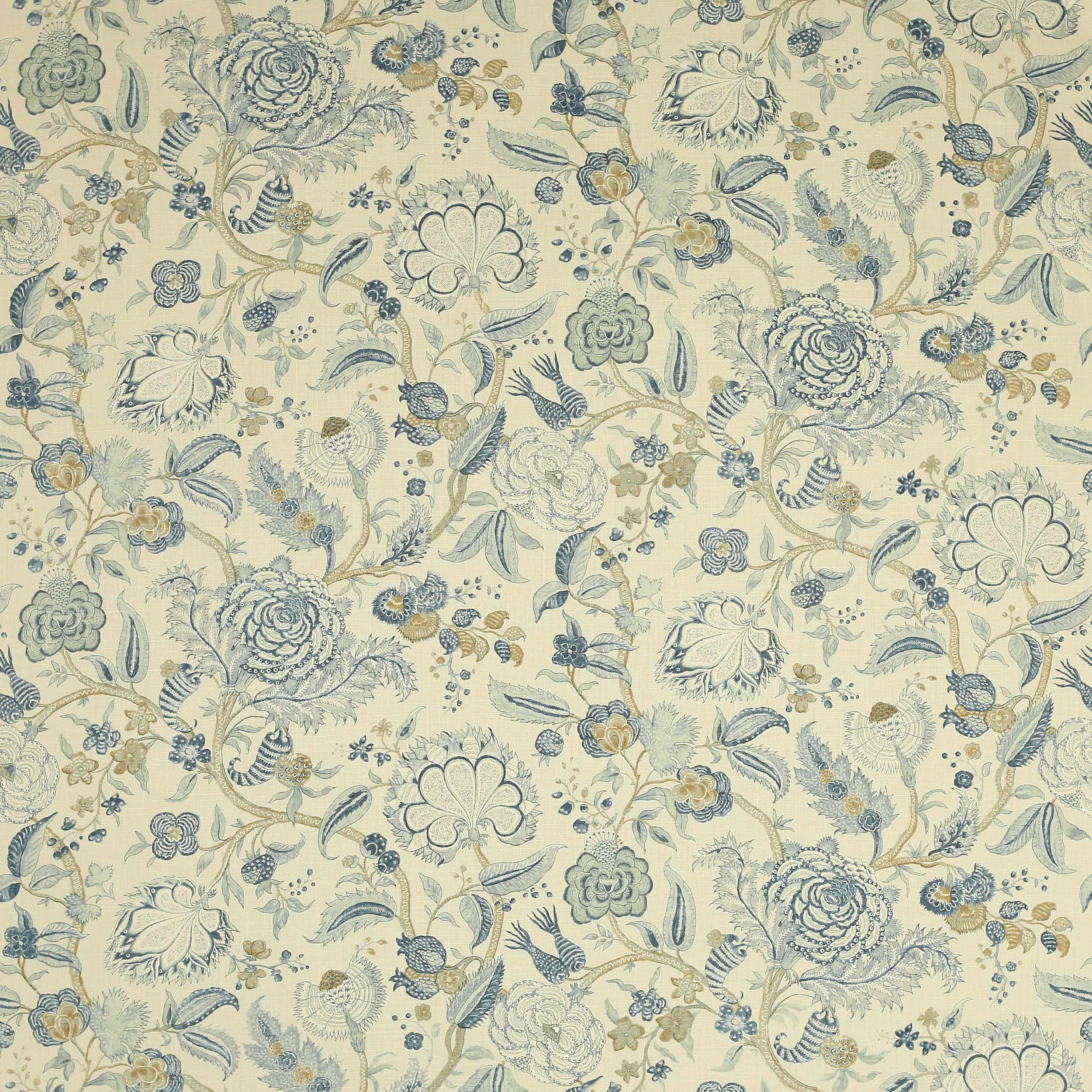 Colmar Fabric in Blue by Colefax and Fowler