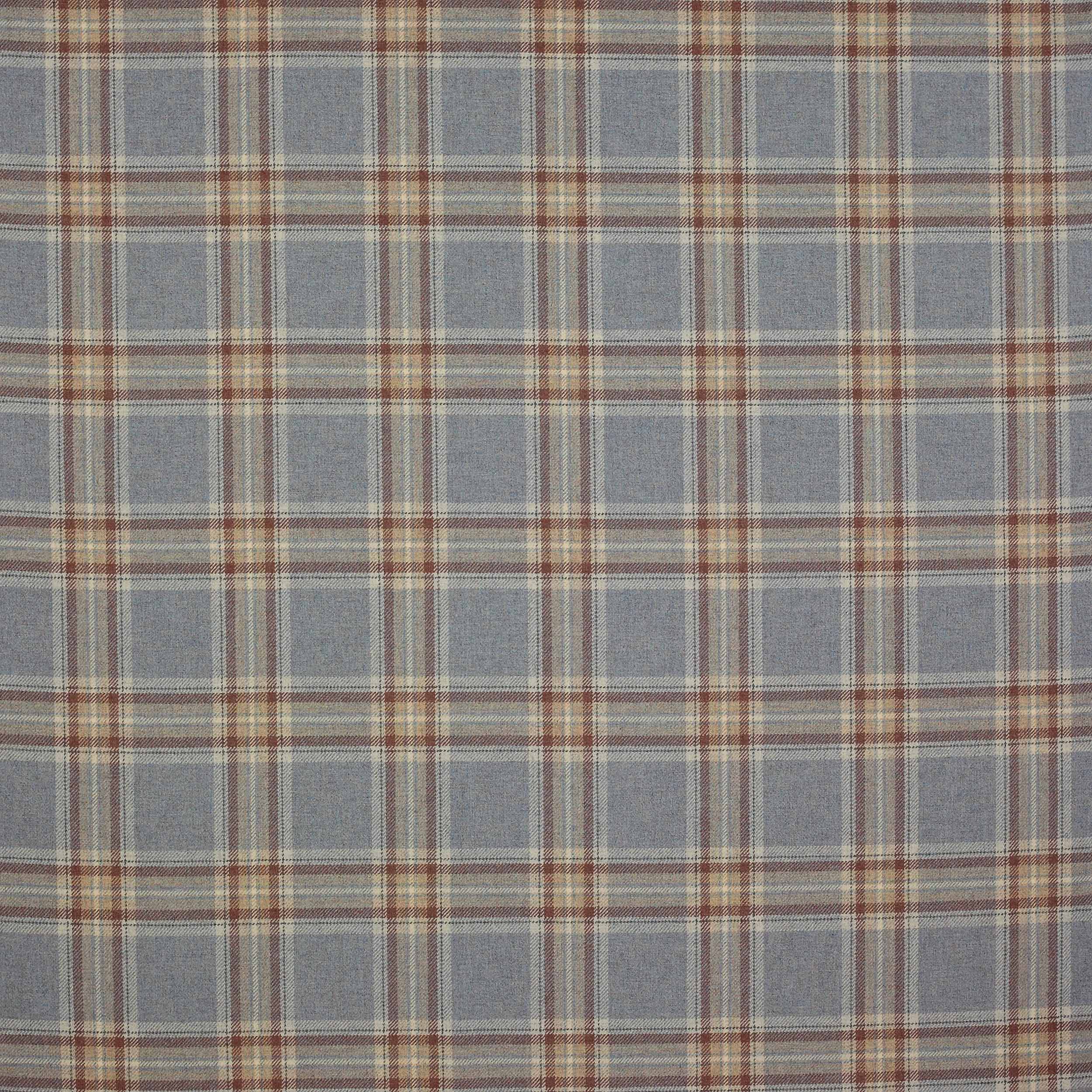 Erskine Plaid Fabric in Grey by Colefax and Fowler