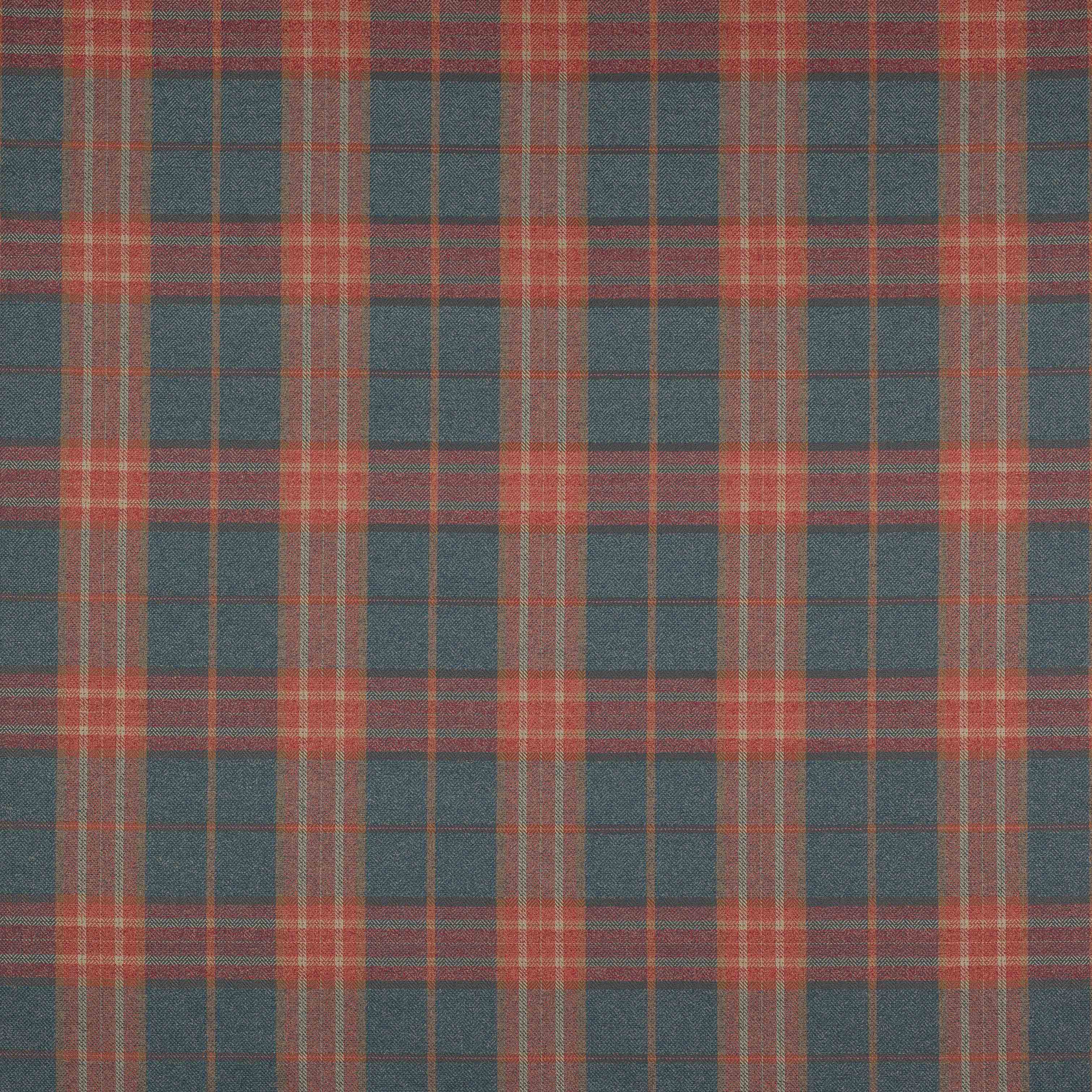 Dunmore Check Fabric in Old Blue by Colefax and Fowler