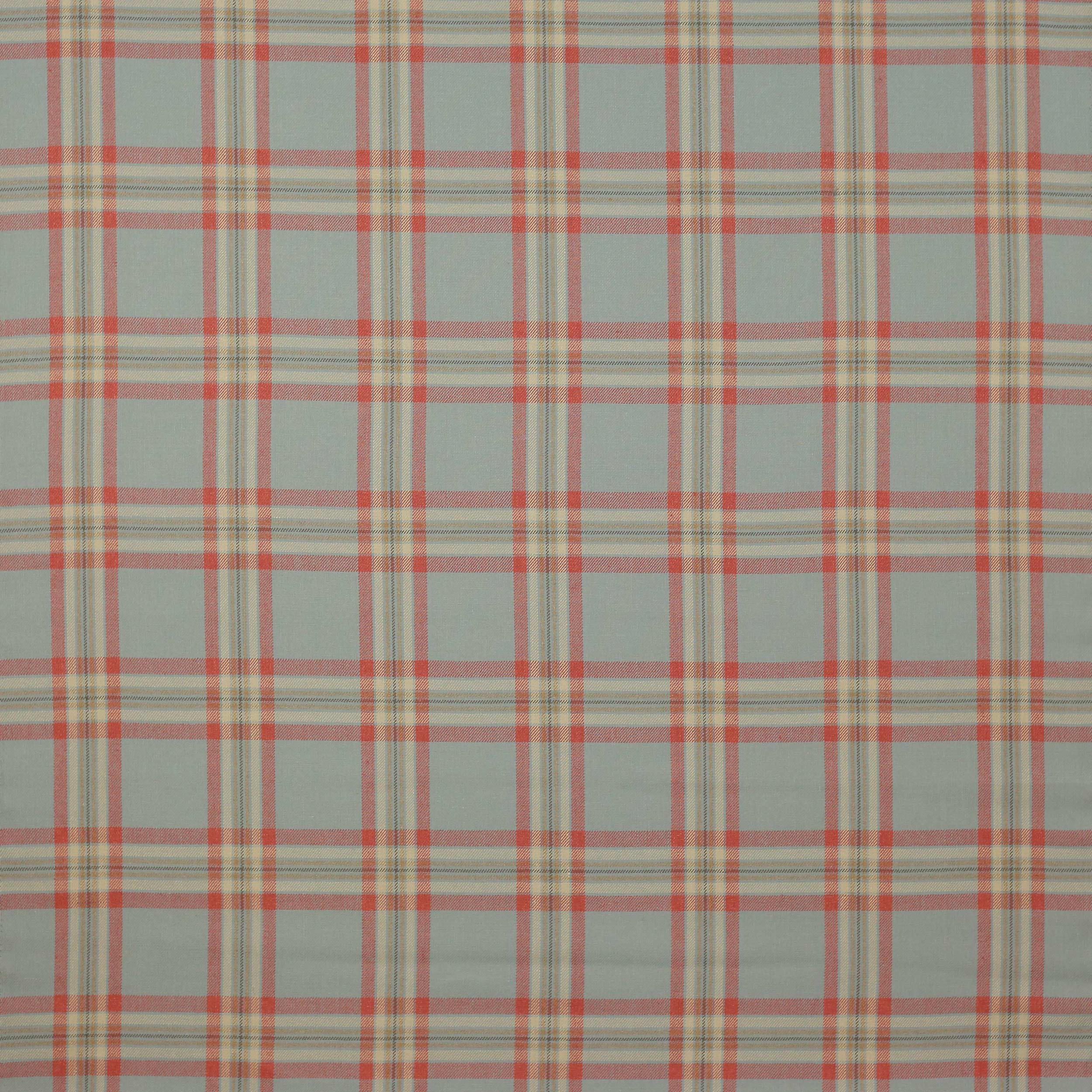Malone Check Fabric in Red/Green by Colefax and Fowler