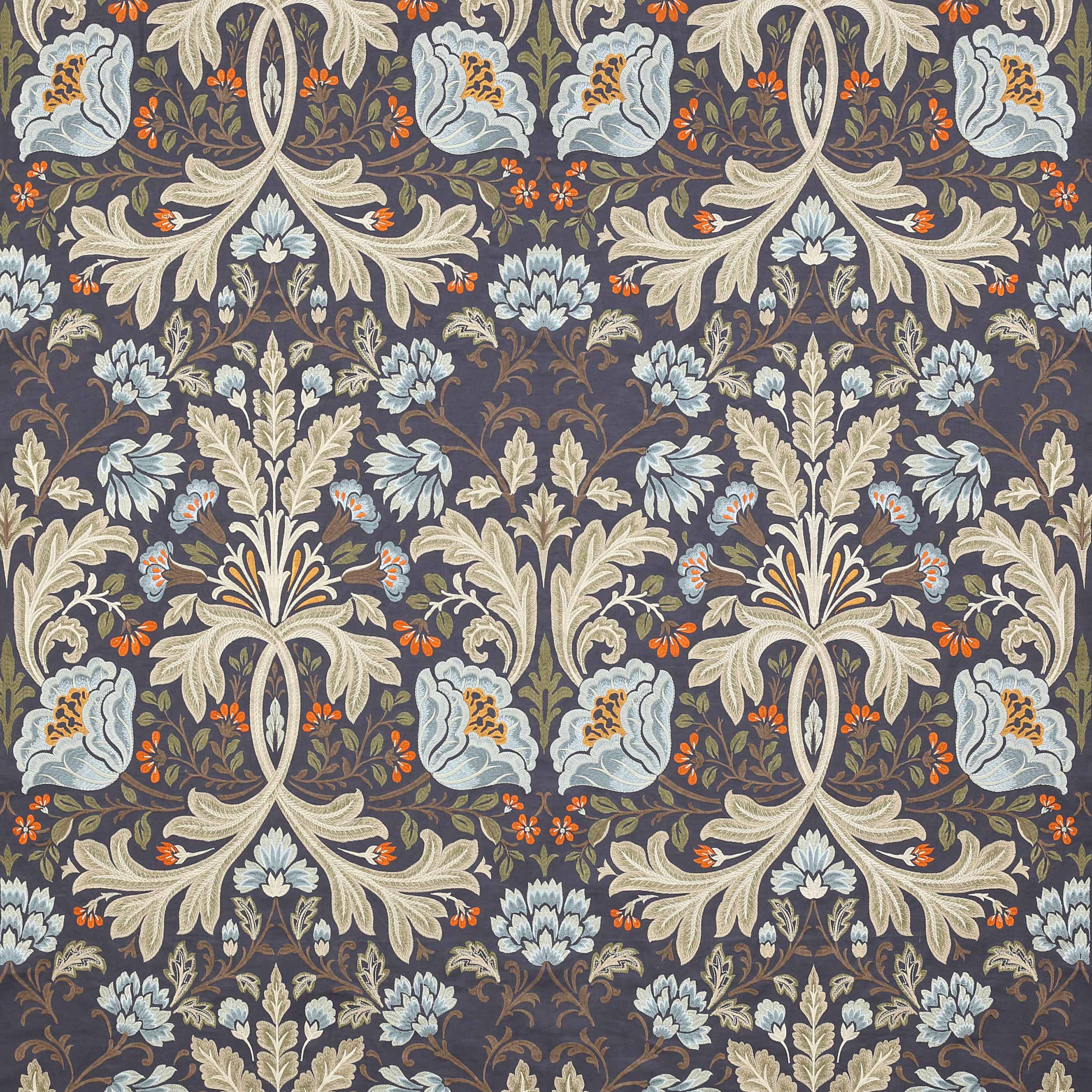 Acantha Fabric in Old Blue by Colefax and Fowler