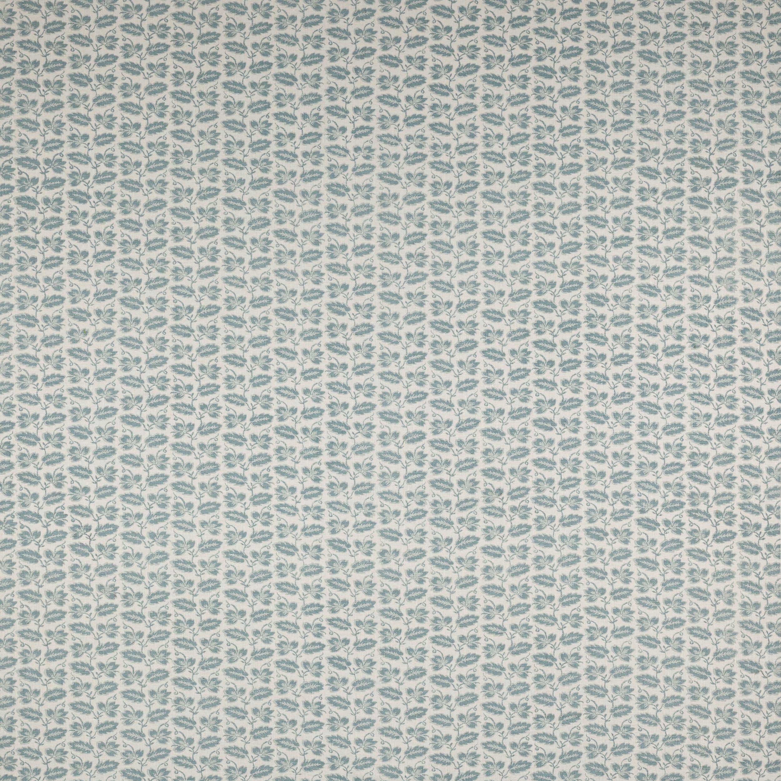 Leaf Stripe Fabric in Blue by Colefax and Fowler