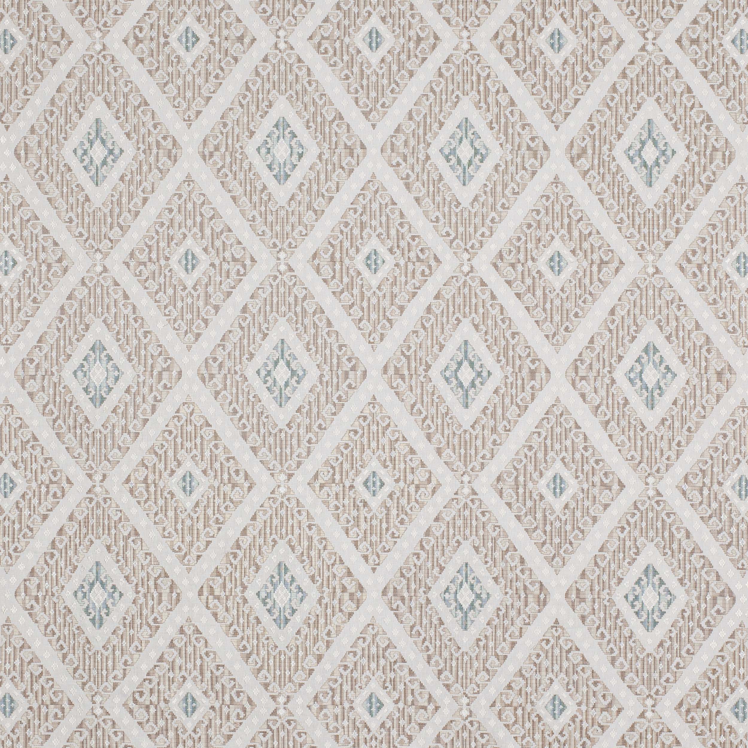 Rowley Fabric in Red/Green by Colefax and Fowler