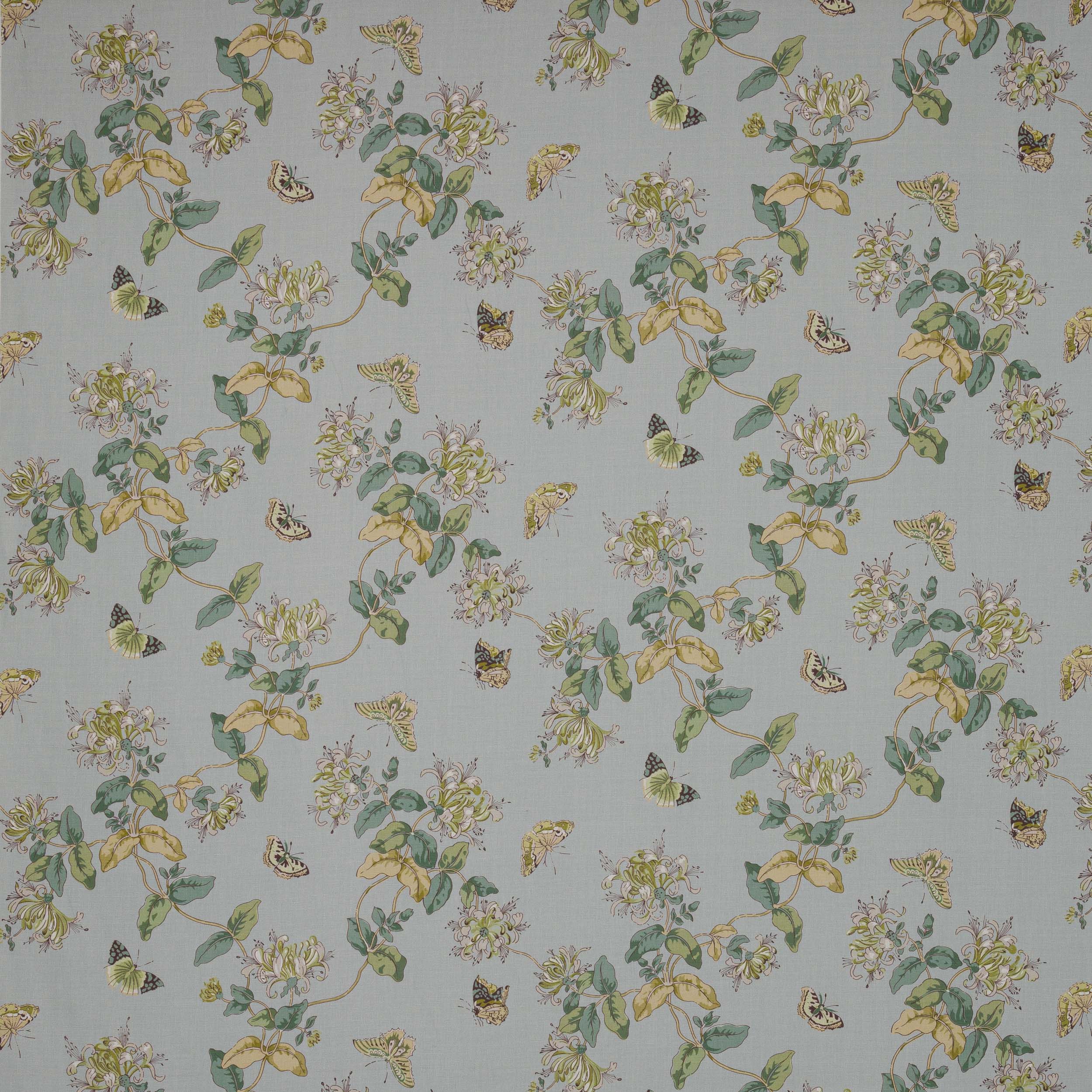 Honeysuckle Fabric in Gold/Sage by Colefax and Fowler