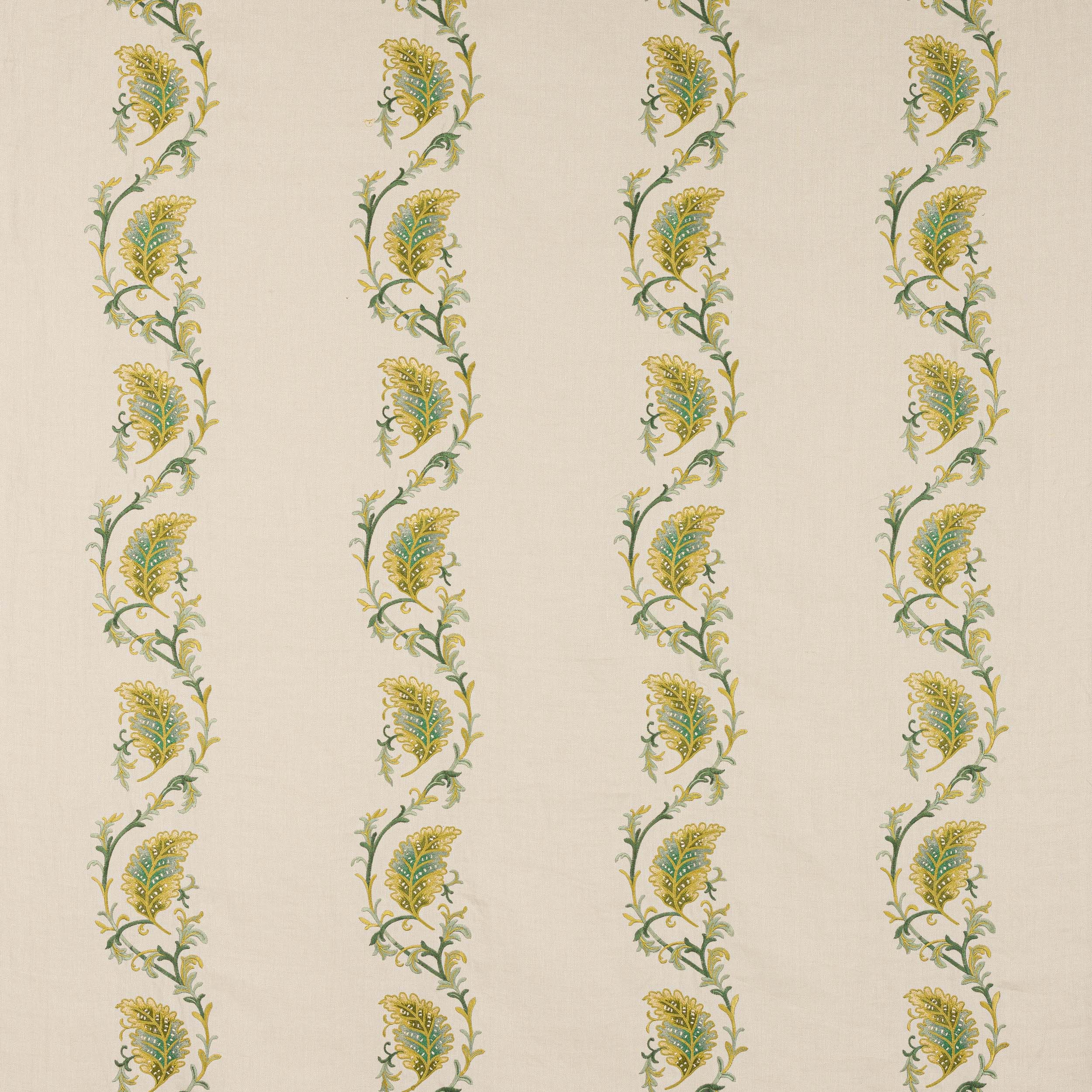 Leona Fabric in Red/Green by Colefax and Fowler