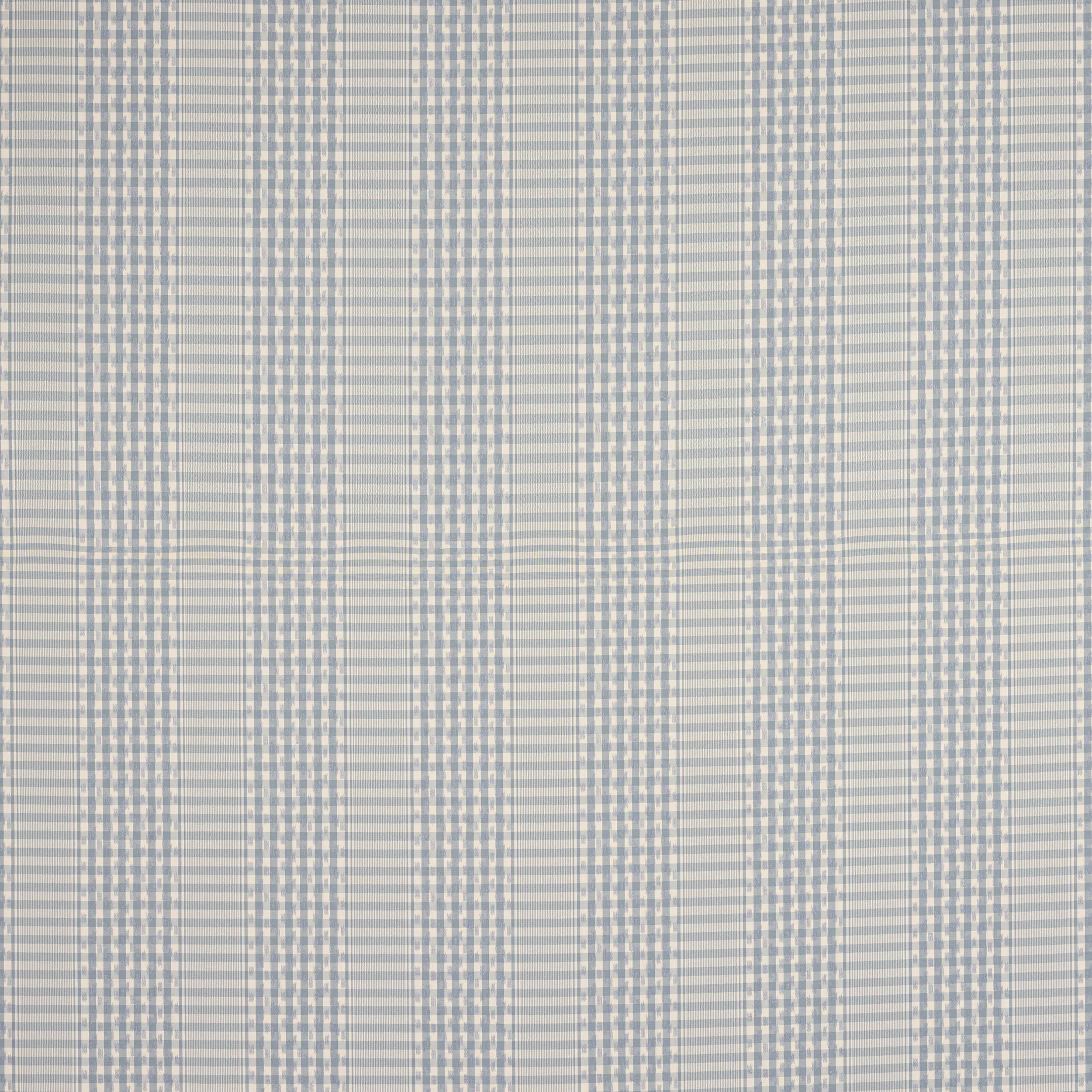 Langham Check Fabric in Sky Blue by Colefax and Fowler