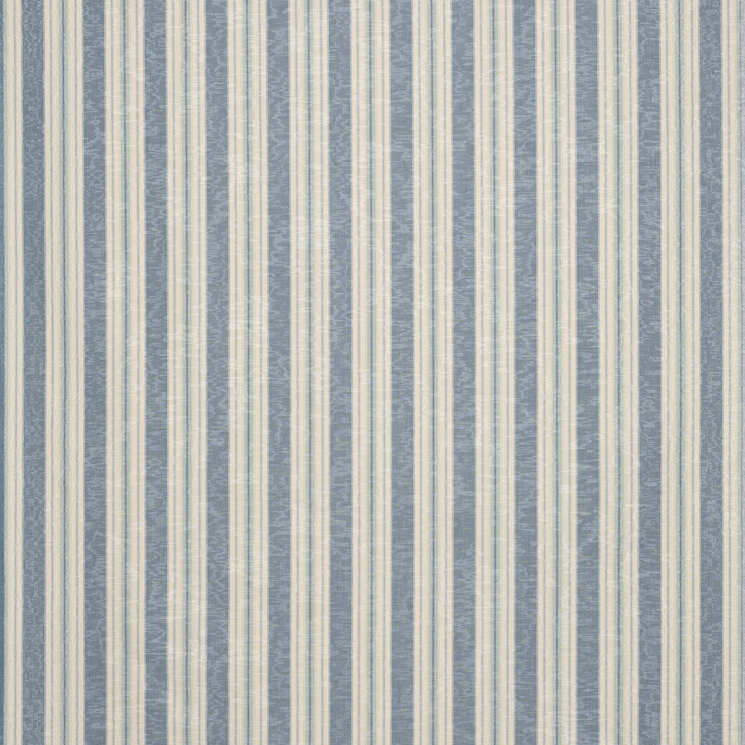 Drayton Stripe Fabric in Aqua by Colefax and Fowler