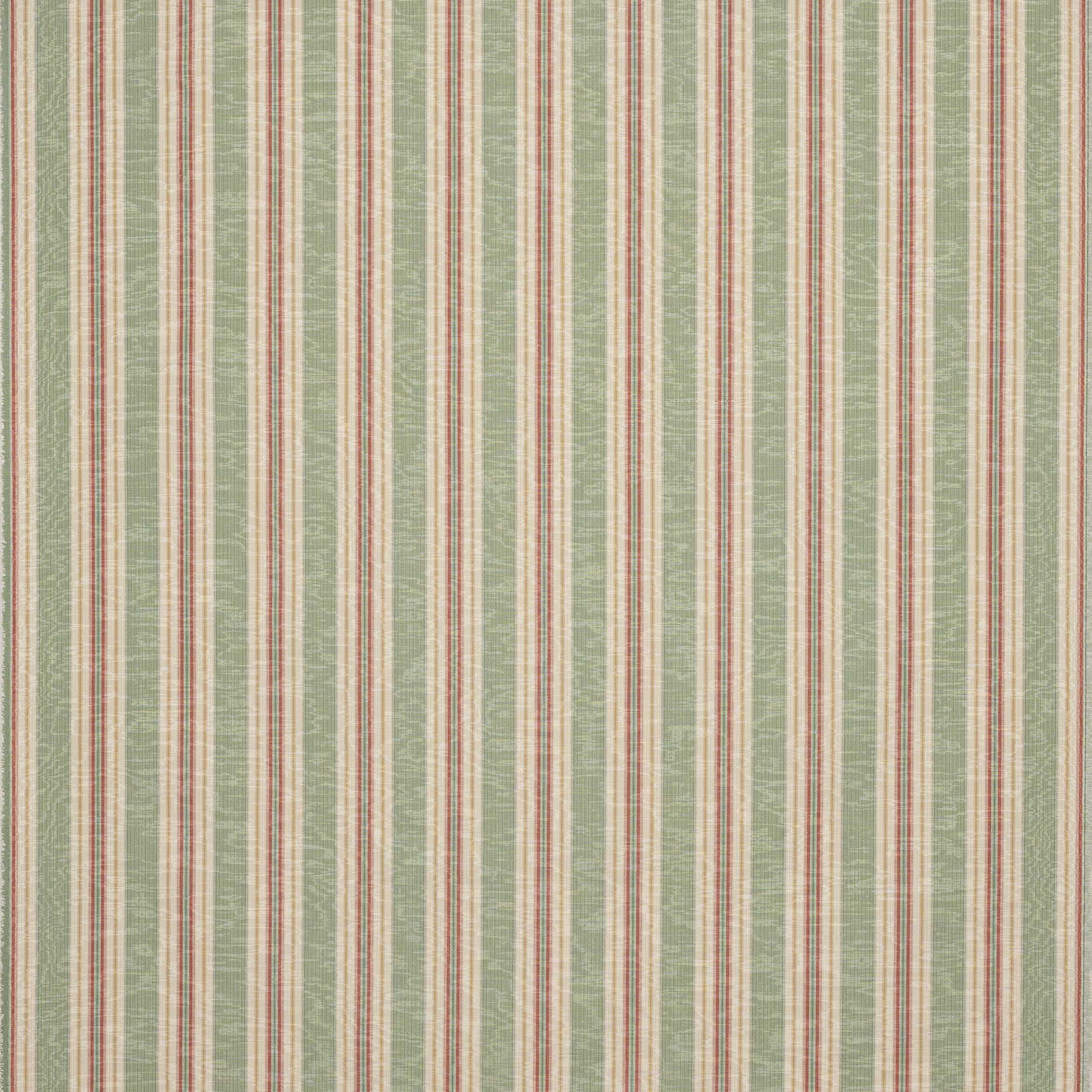 Drayton Stripe Fabric in Aqua by Colefax and Fowler