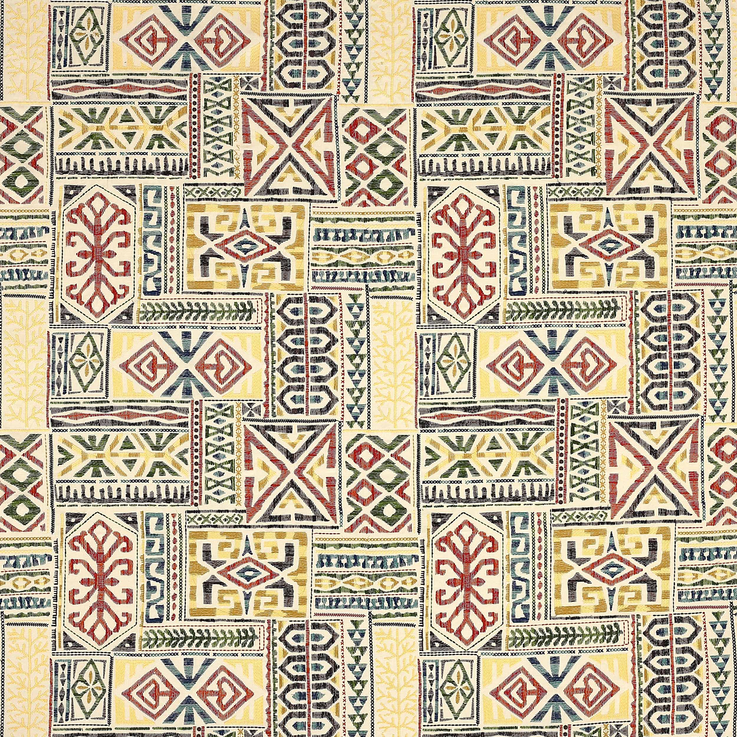 Azara Fabric in Multi by Jane Churchill