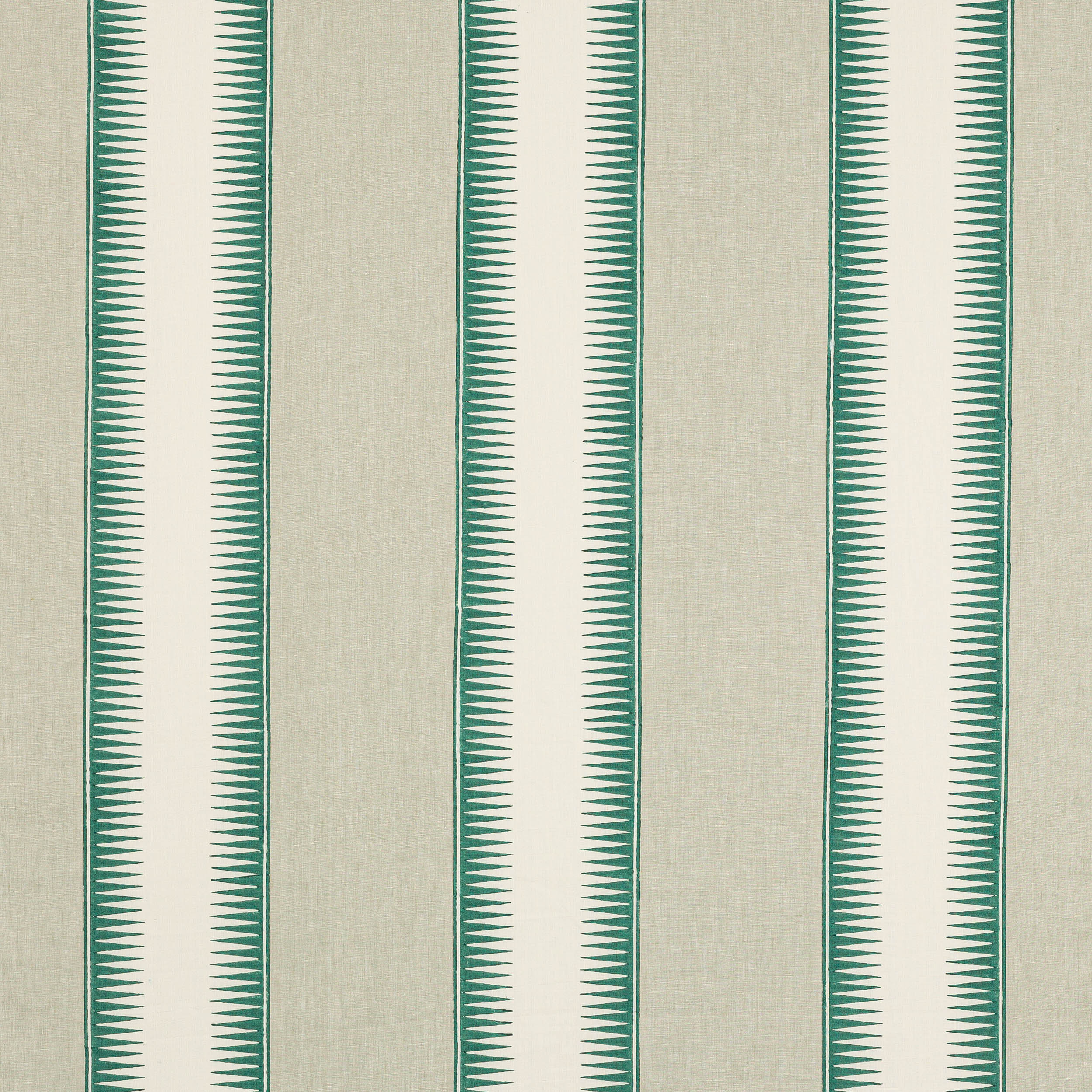 Ezra Stripe Fabric in Teal by Jane Churchill