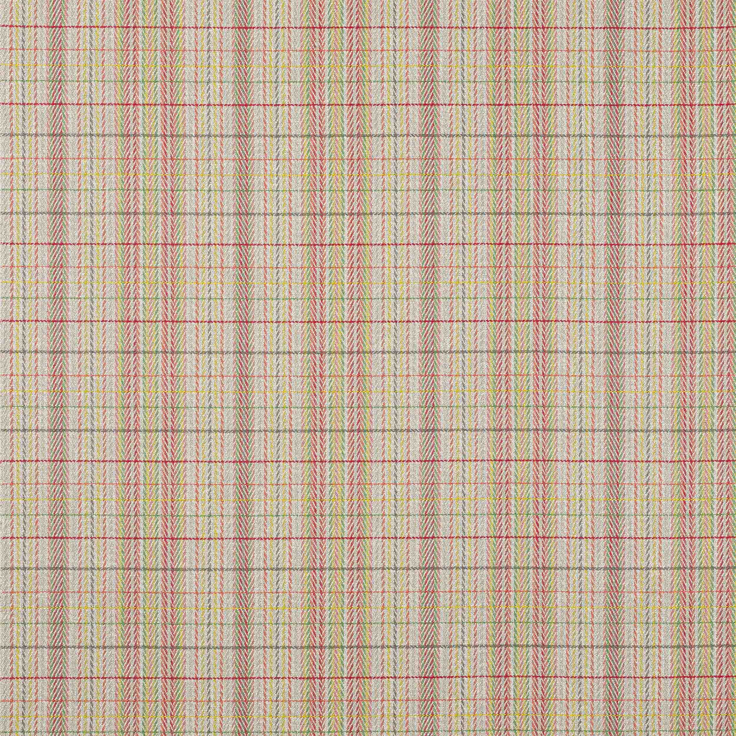 Oxana Check Fabric in Red/Green by Jane Churchill