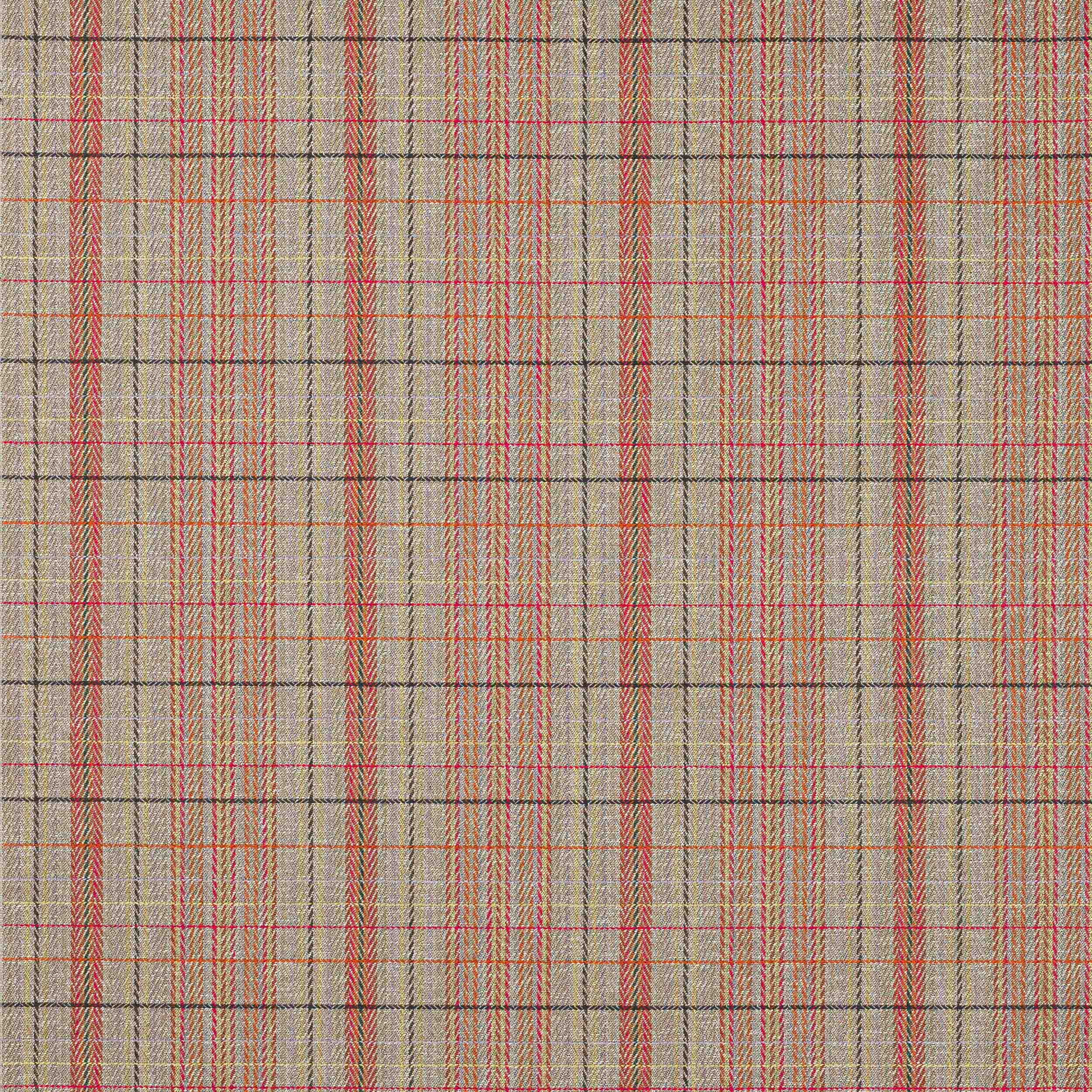 Oxana Check Fabric in Navy/Green by Jane Churchill