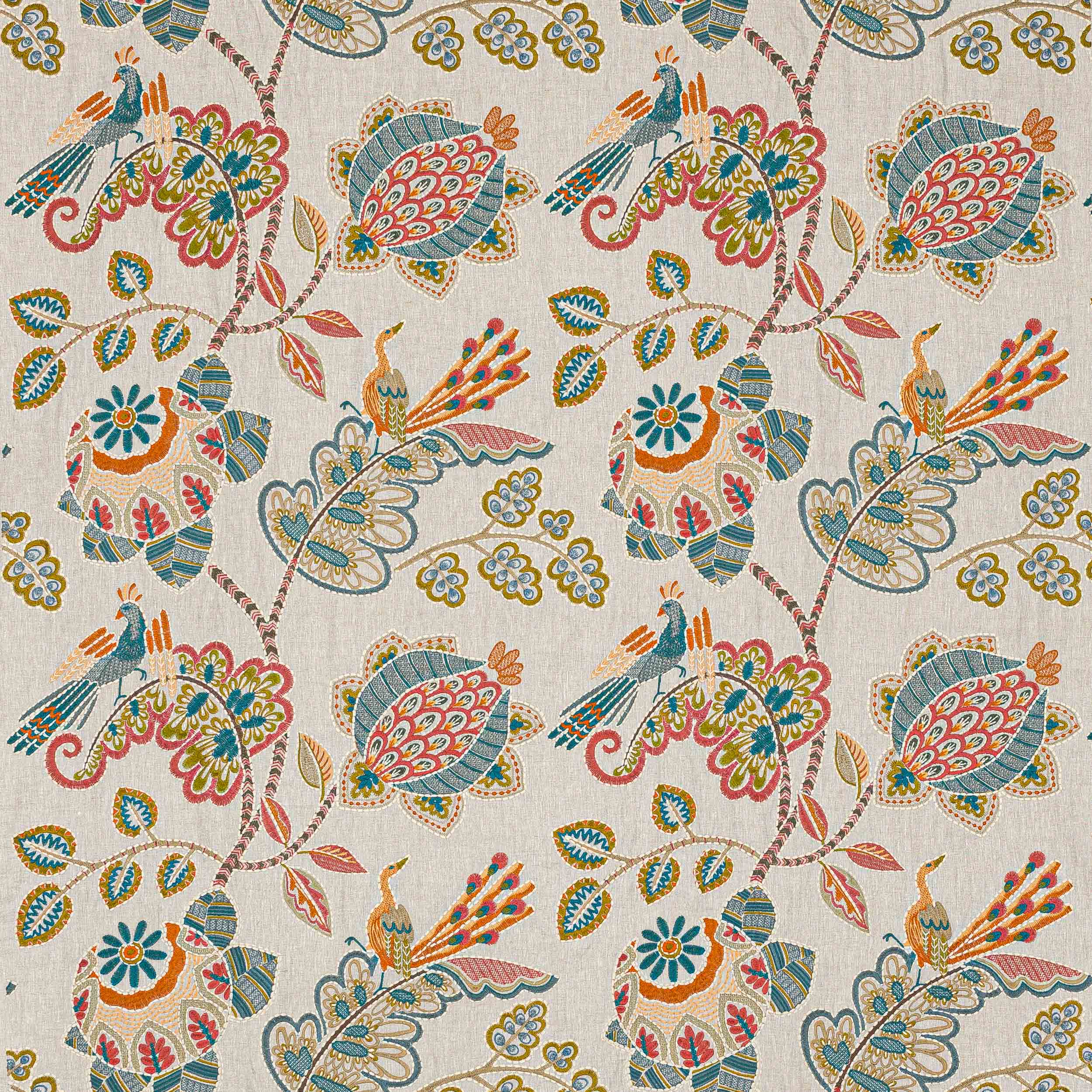 Paradiso Fabric in Indigo by Jane Churchill