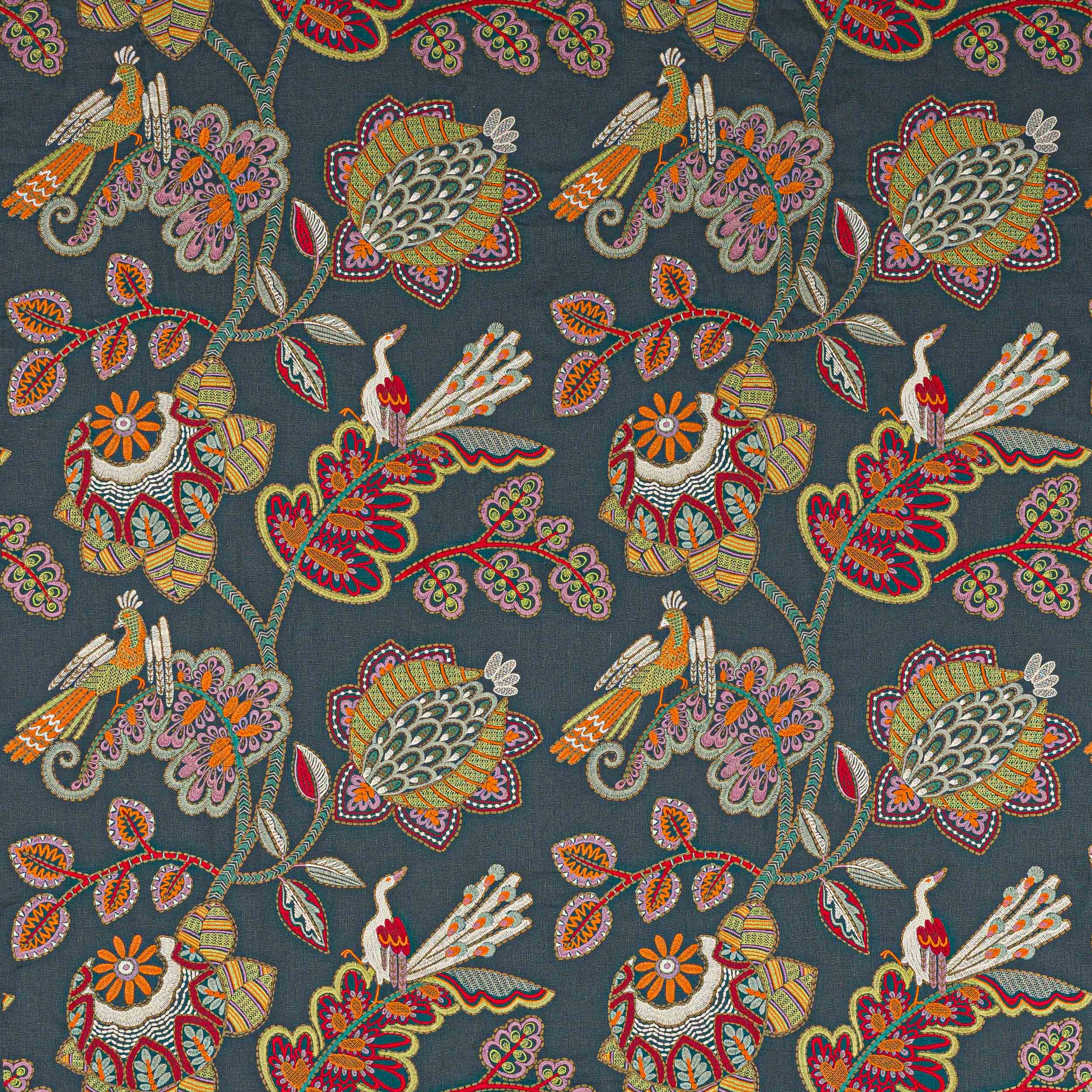 Paradiso Fabric in Indigo by Jane Churchill