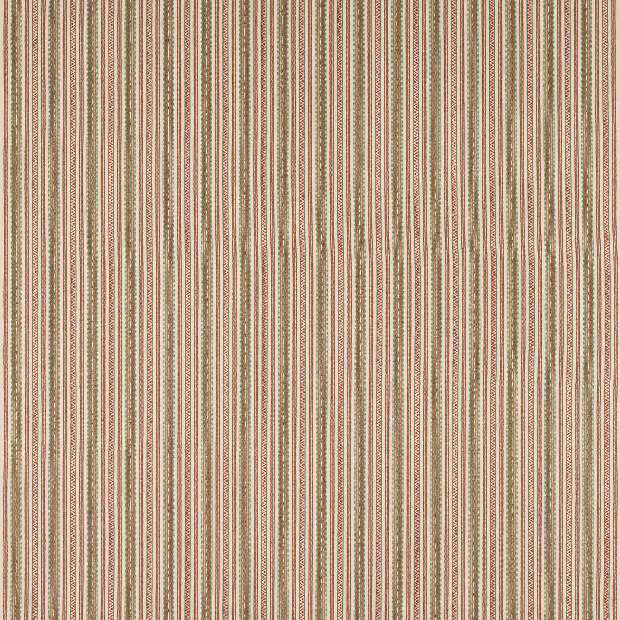 Ivo Stripe Fabric in Red/Indigo by Jane Churchill