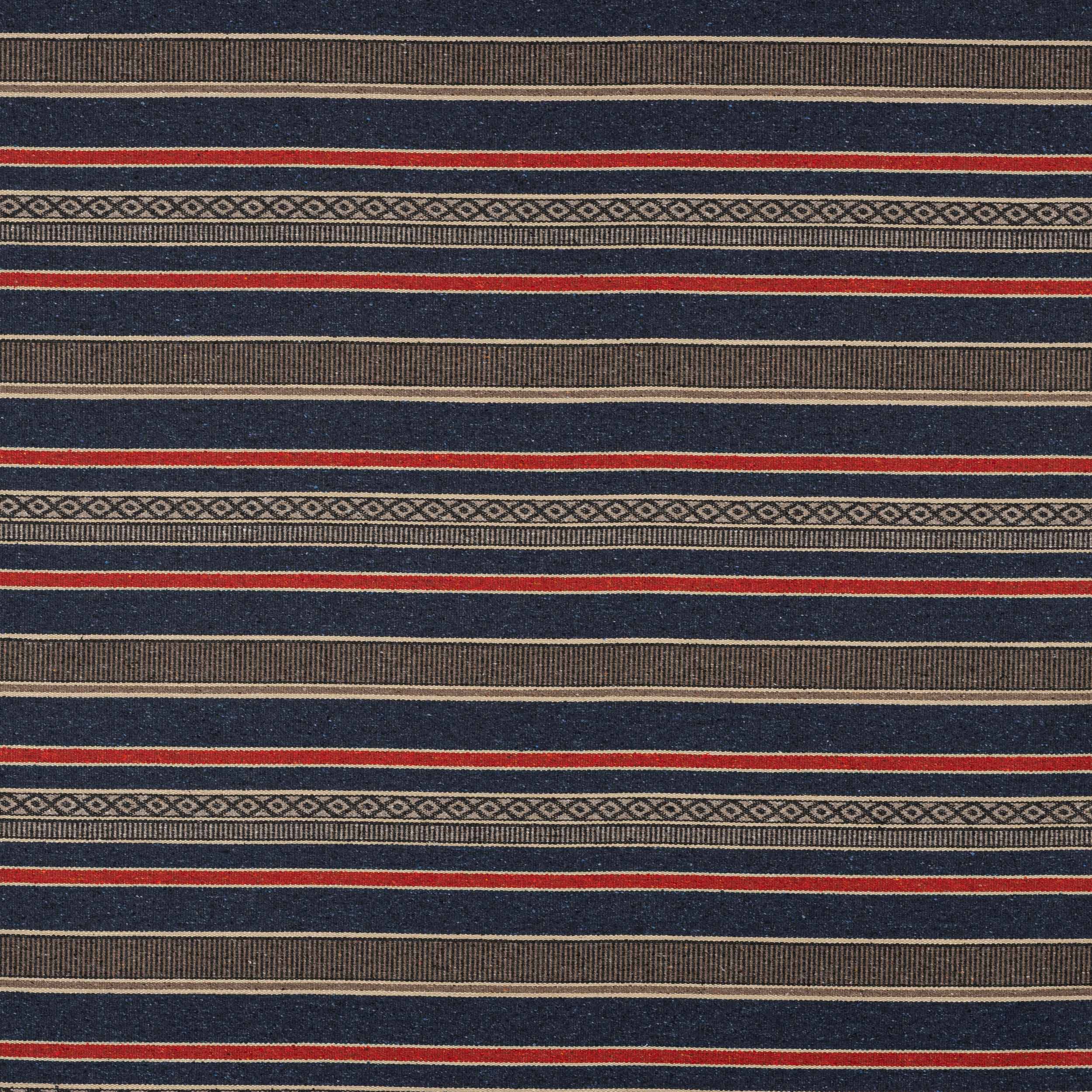 Morro Stripe Fabric in Blue by Jane Churchill