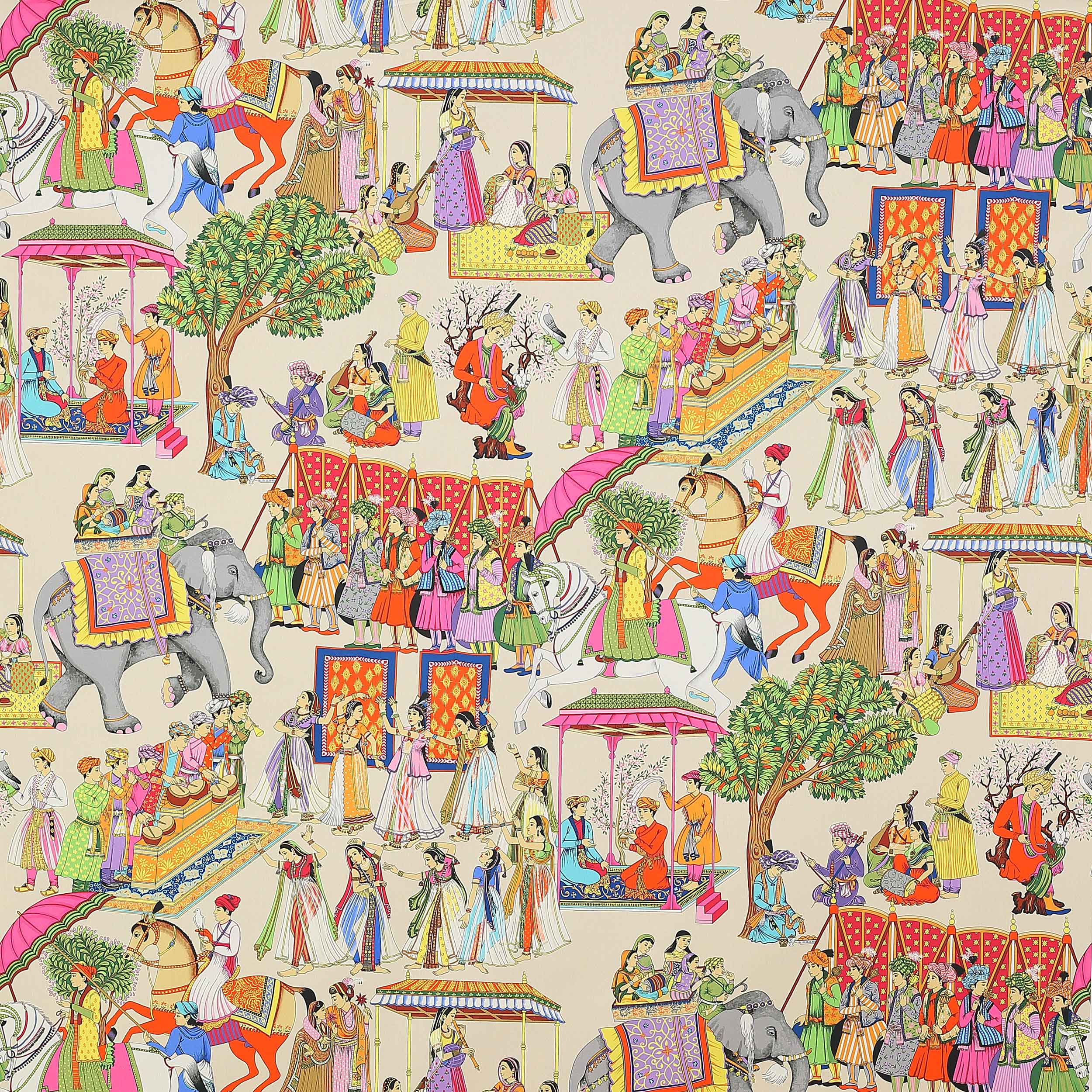Kalinda Fabric in Rose Persan by Manuel Canovas