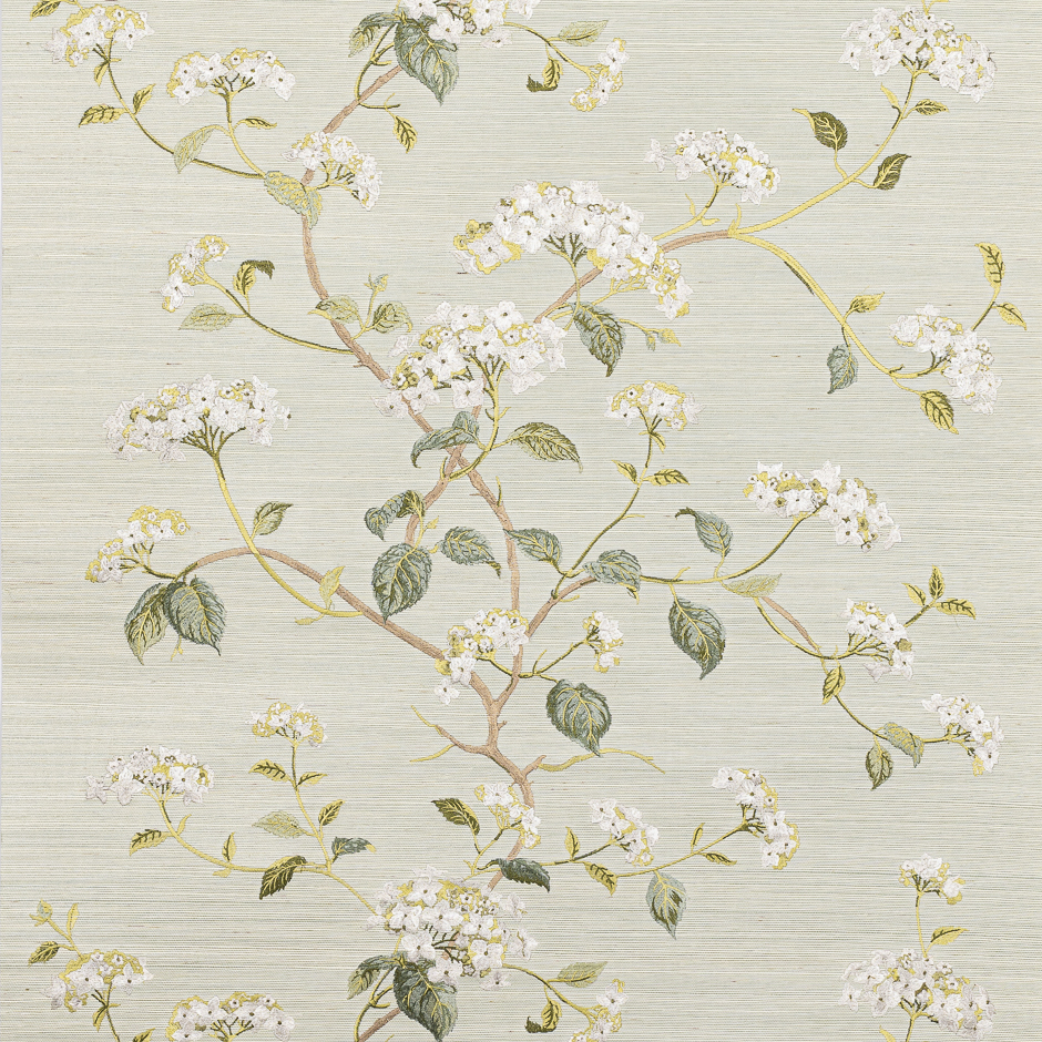 Summerby Sisal Wallpaper in Celadon by Colefax and Fowler